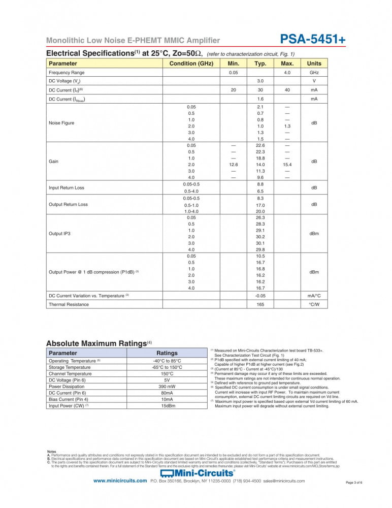 PSA-5451+ datasheet page 3