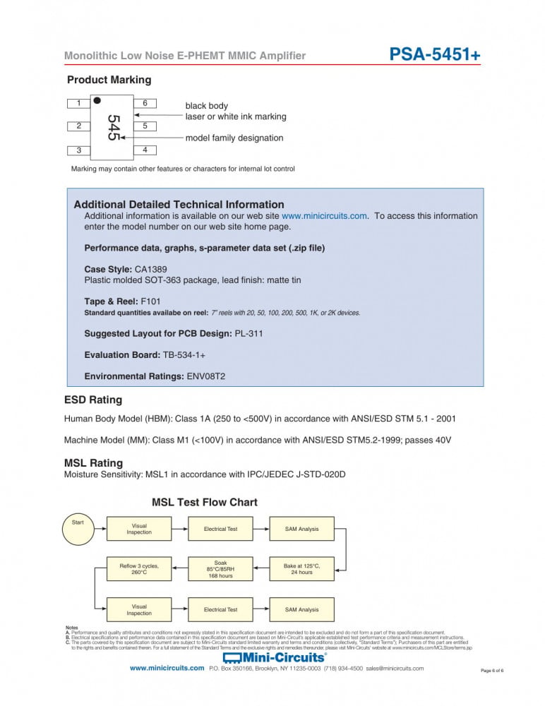 PSA-5451+ datasheet page 6