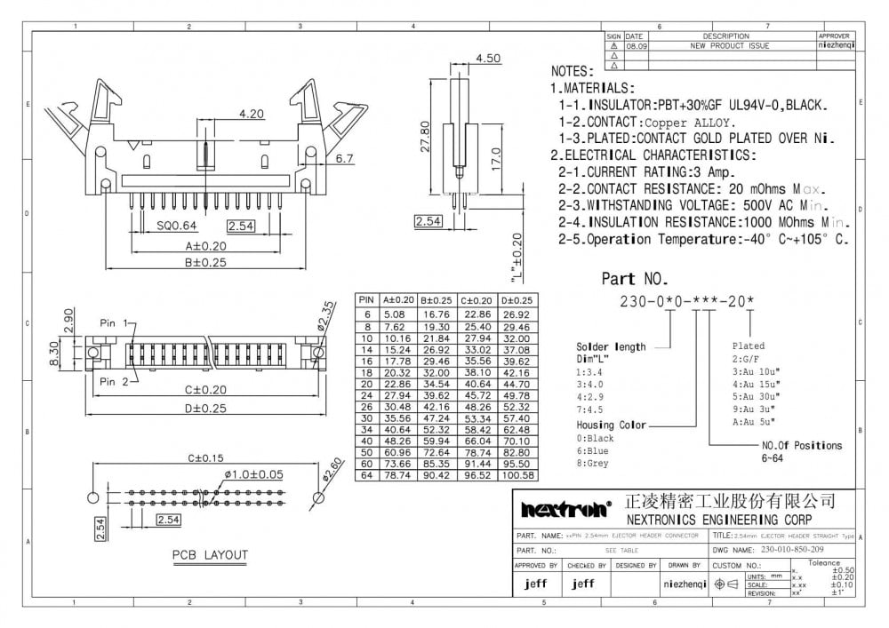 Nextron 230-010-850-209 technical drawing