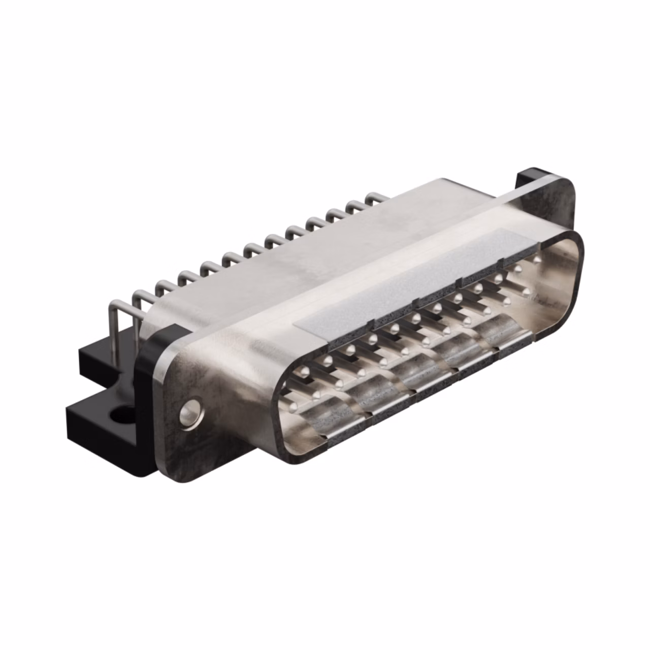 Standard-Density EMI Filtered D-Sub Connector, Male, Right-Angle, PCB Through Hole, 4000pF Pi, Plastic Brackets with Locking Threaded Inserts, 25 Circuits for sale