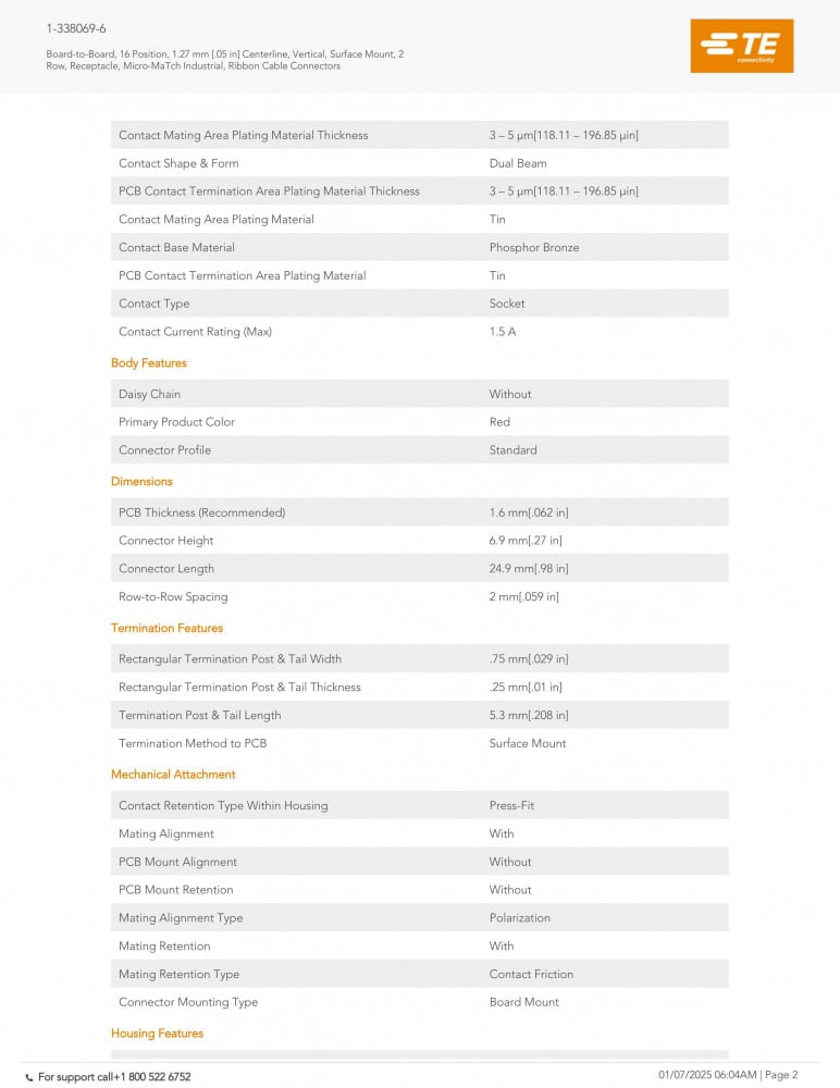 TE Connectivity 1-338069-6 document page 2
