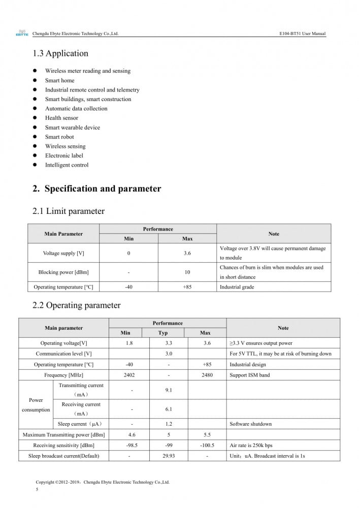 E104-BT51 manual page 6