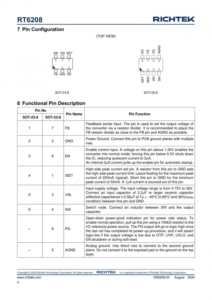 RT6208 technical document page 4