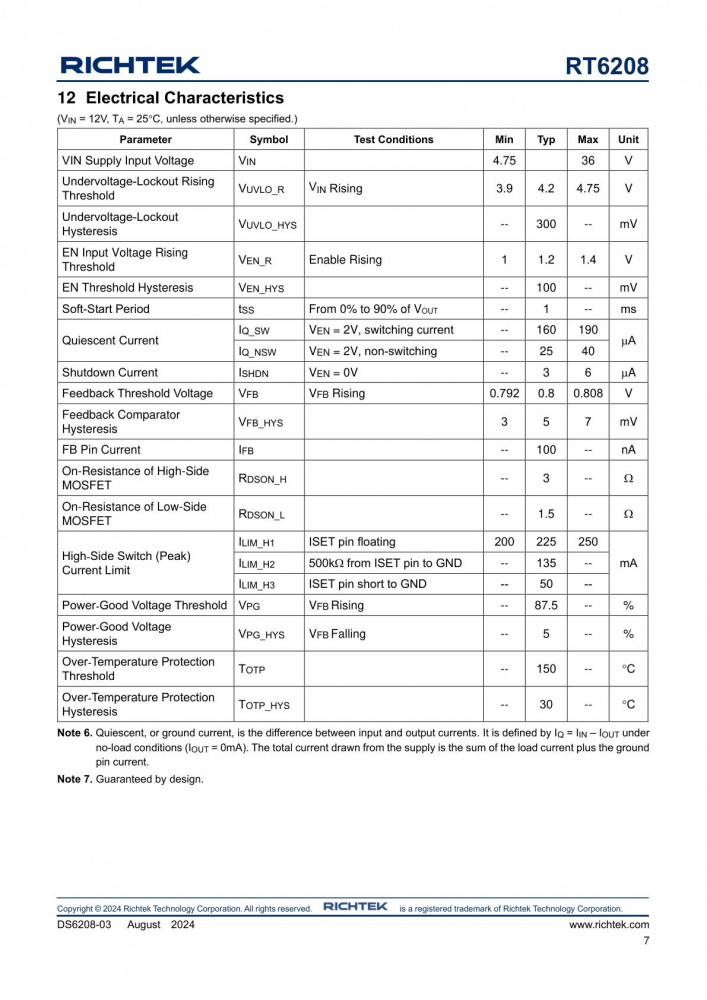 RT6208 technical document page 7