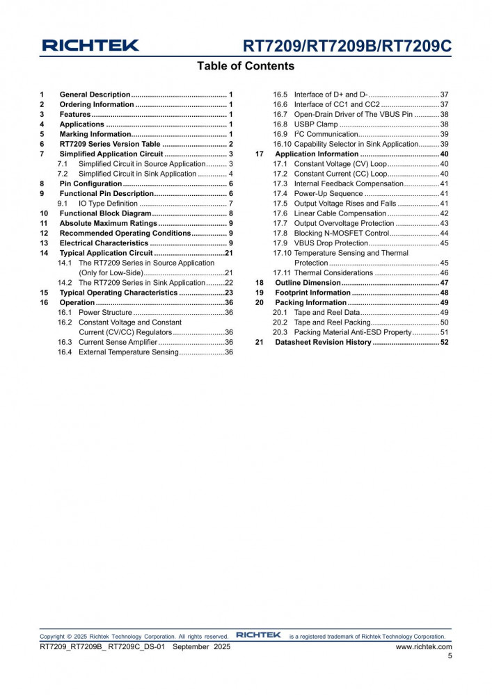 RT7209 series datasheet page 5