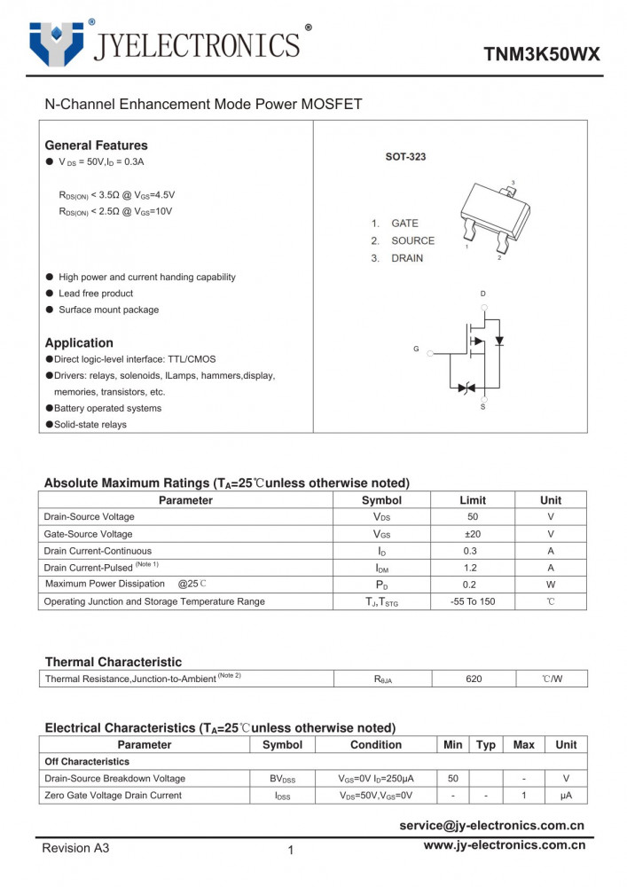 TNM3K50WX datasheet page 1