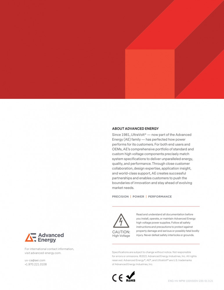 Advanced Energy UltraVolt MPM datasheet page 8