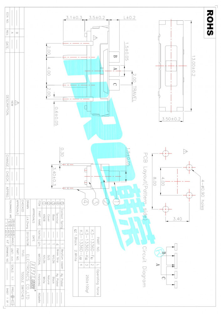 K3-1336D-F1 technical document page