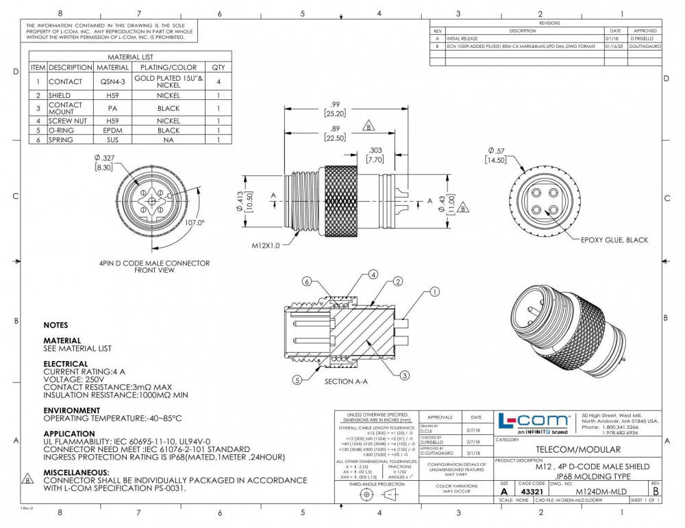 L-com M124DM-MLD technical document preview