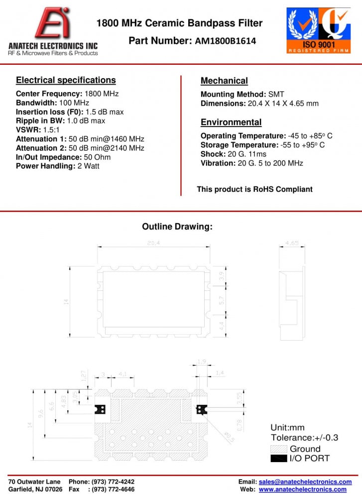 AM1800B1614 technical outline document