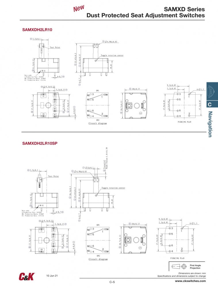SAMXD series datasheet page 2