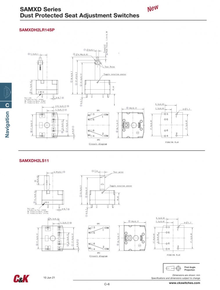 SAMXD series datasheet page 3