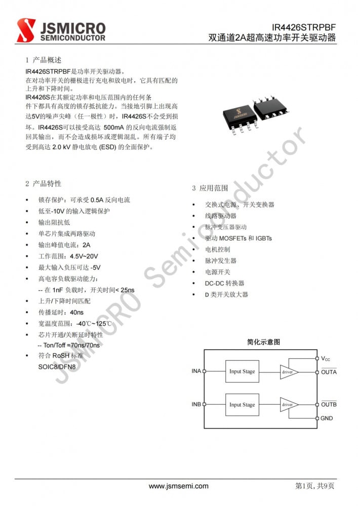 IR4426STRPBF-JSM datasheet page 1