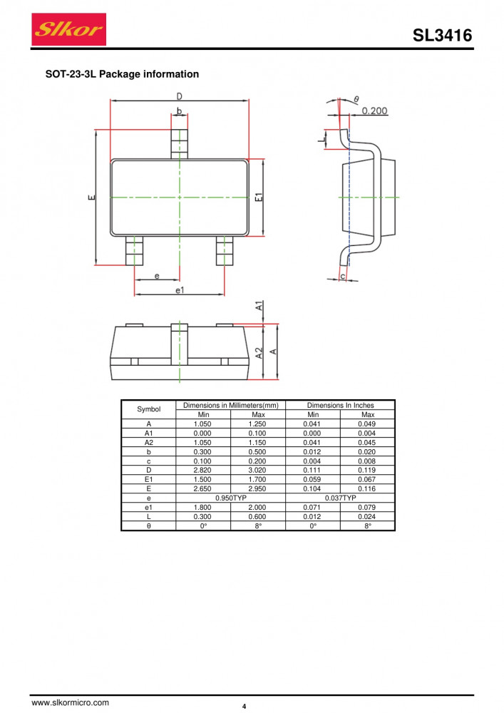 SL3416 datasheet page 4