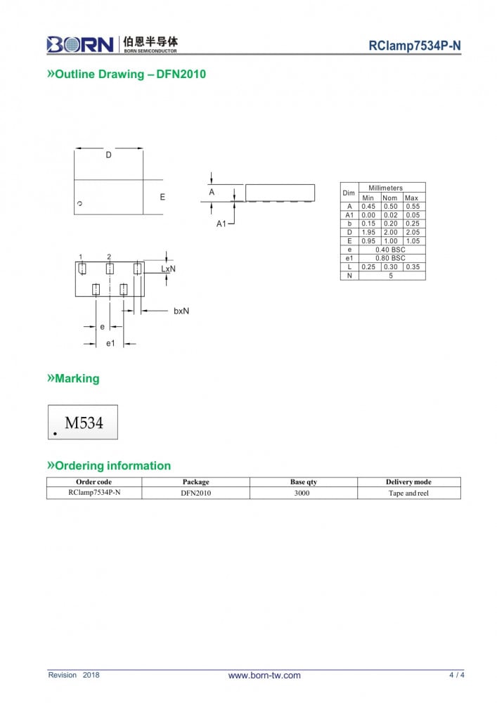 RClamp7534P-N datasheet page 4