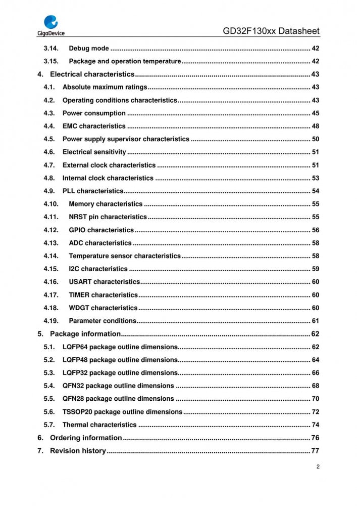 GD32F130F6P6TR datasheet page 3