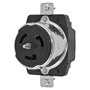 Locking Devices, Twist-Lock®, Industrial, Receptacle, 50A 3-Phase Delta 250V AC, 3-Pole 4-Wire Grounding, Non-NEMA, Screw Terminal, Black for sale