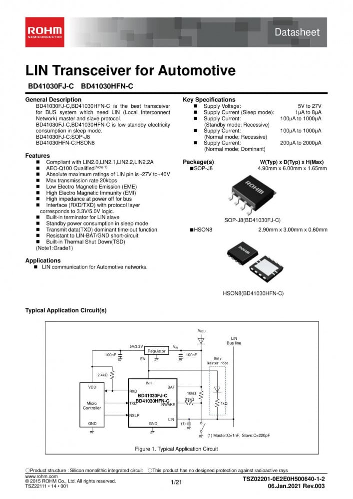 BD41030FJ-CGE2 datasheet page 1