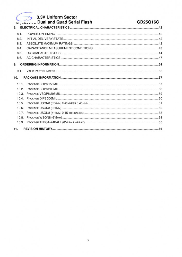 GD25Q16C datasheet page 3