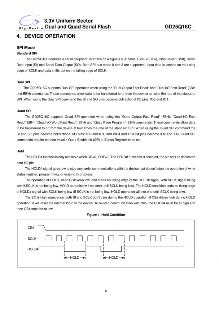 GD25Q16C datasheet page 8