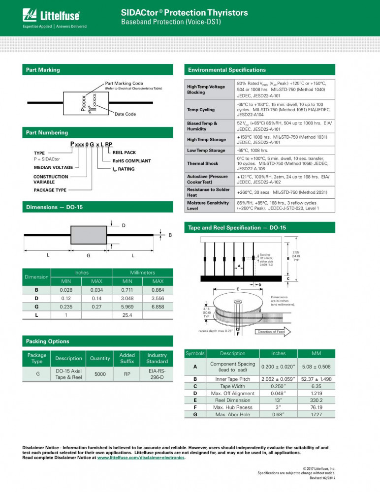 P1100GBLRP datasheet page 3