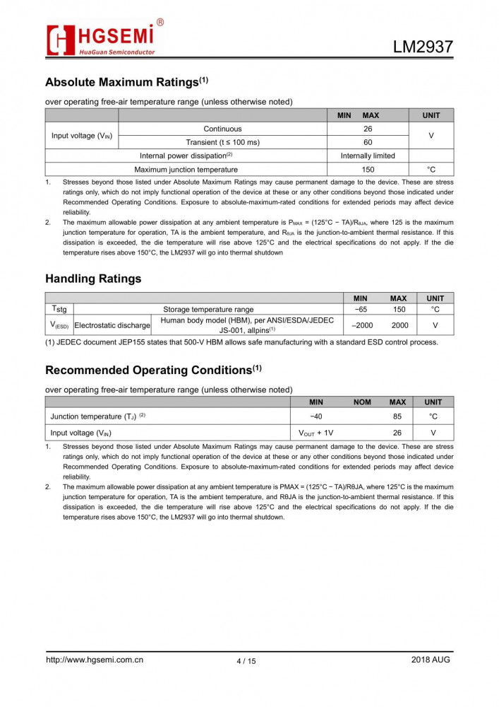 LM2937 datasheet page 4