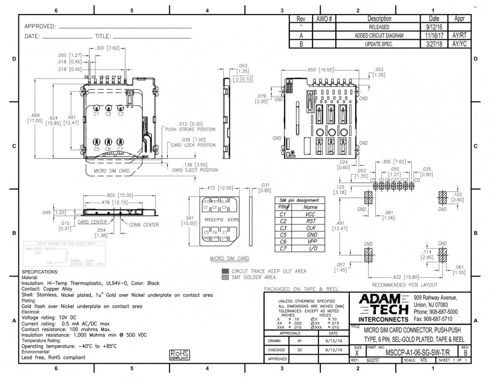 Technical document image for ADAM TECH MSCCP-A1-06-SG-SW-TR