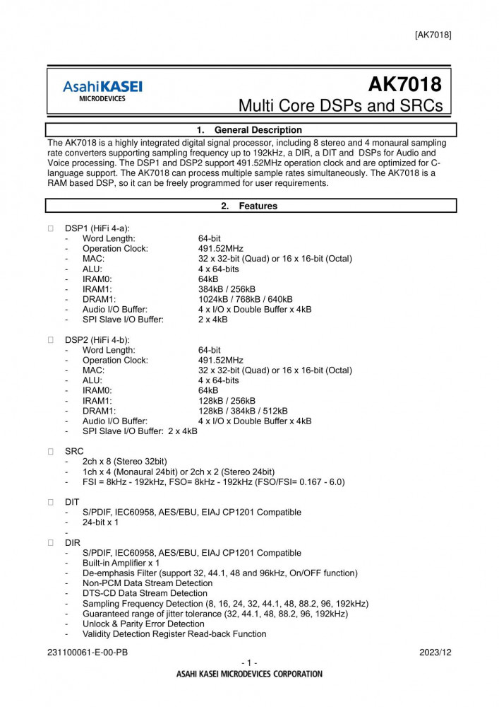 AK7018 document image 1