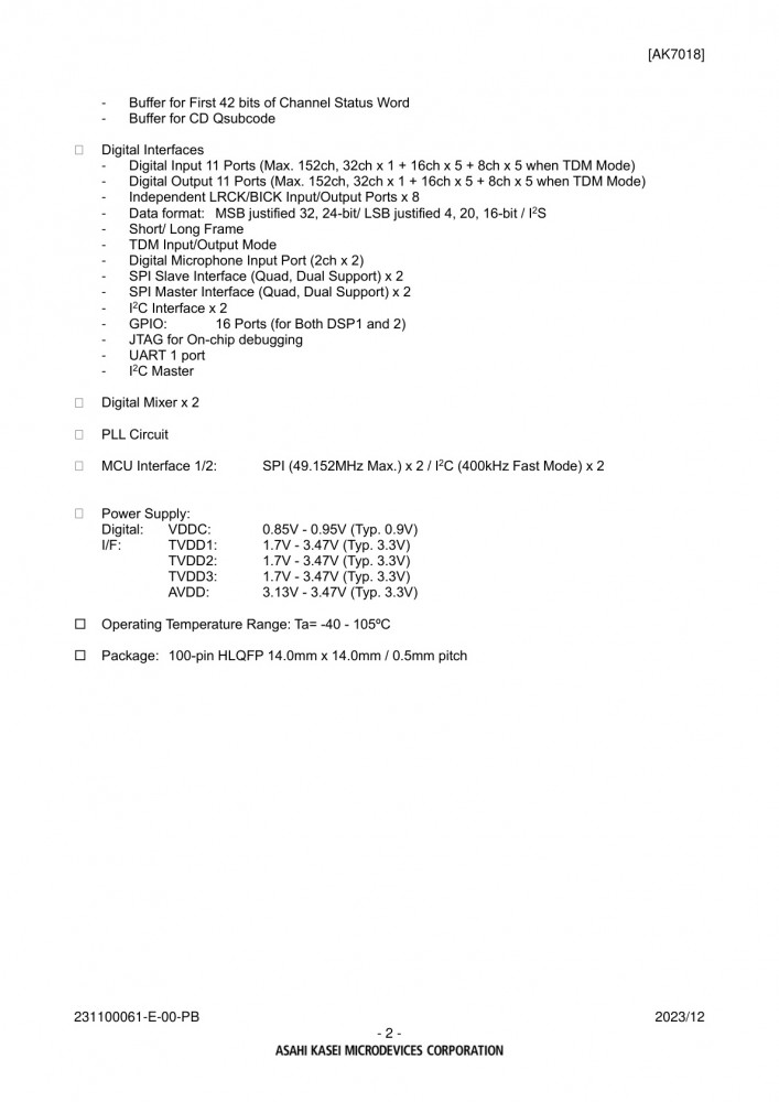 AK7018 document image 2