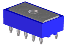 Small Form-factor Pluggable Plus (SFP+) Stacked 2-by-5 Multi-Port Connector with 4 Lightpipe Ports, Elastomeric Gasket, 200 Circuits, Tin (Sn) Tails
