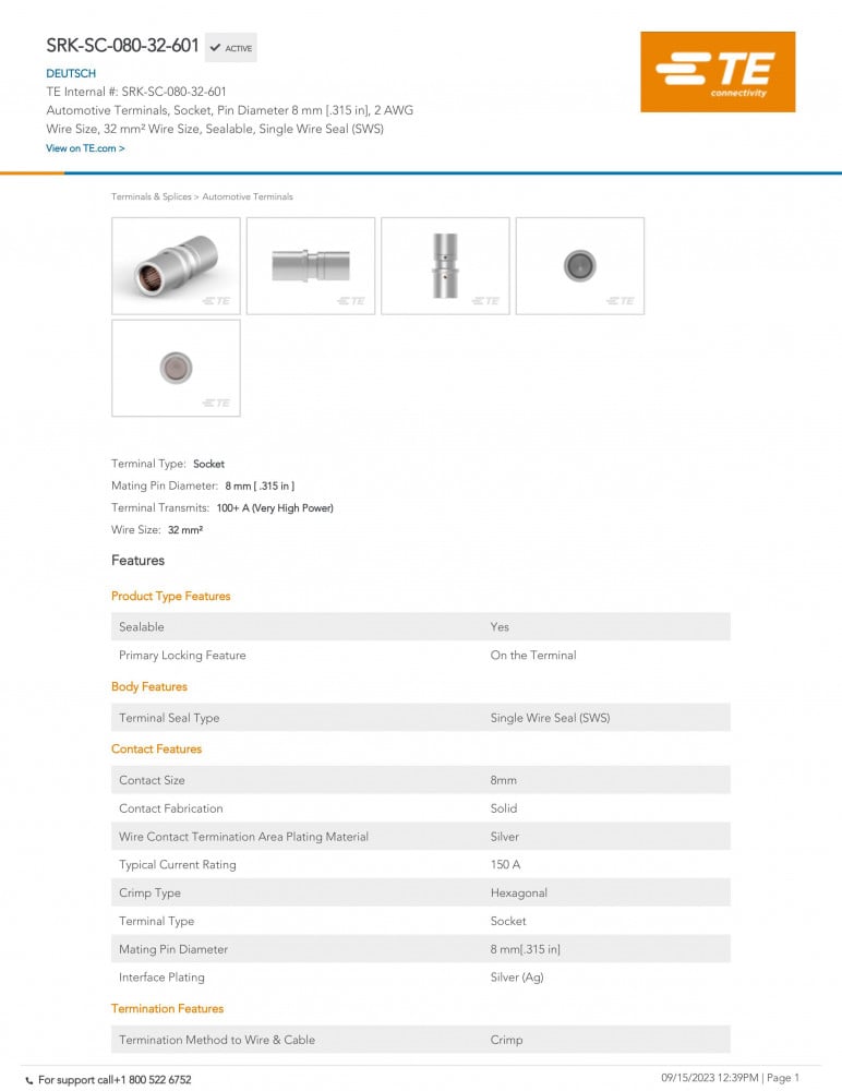 SRK-SC-080-32-601 technical document page 1