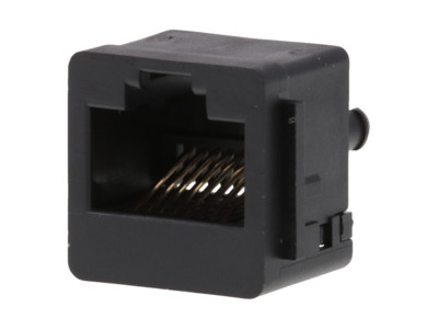 Modular Jack, Vertical, 4/4, Panel Stops