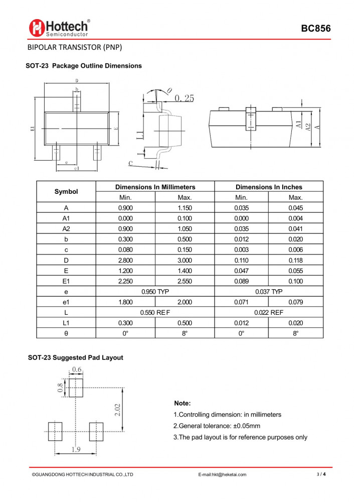 BC856B datasheet page 3