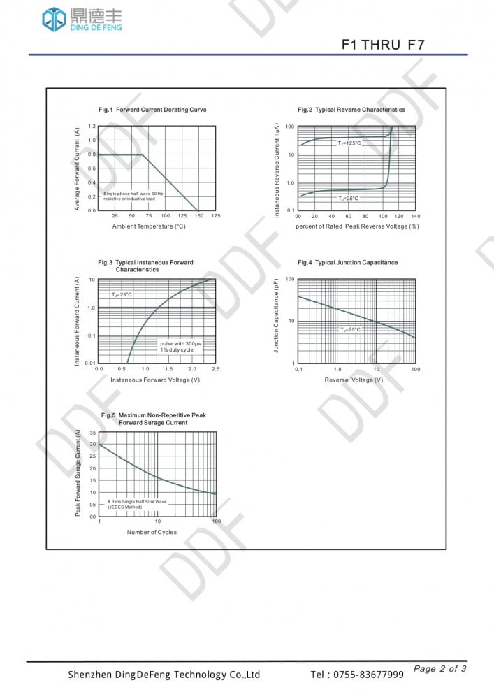 DDF F1 datasheet page 2
