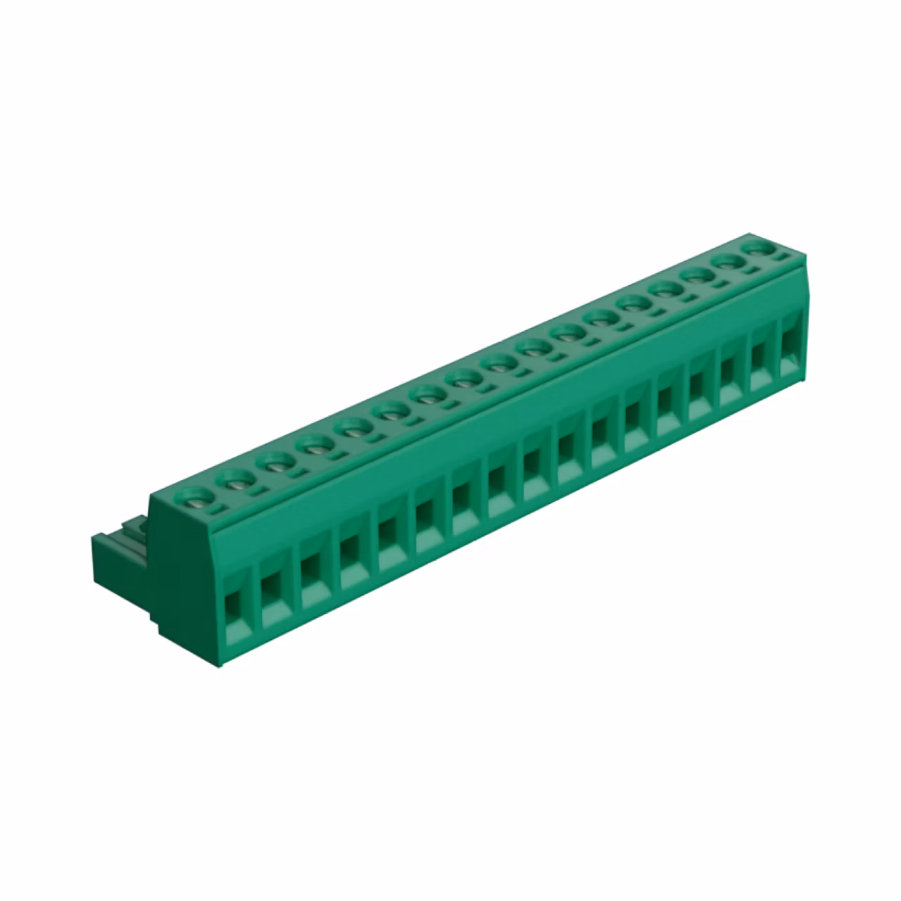 5.00mm Pitch Eurostyle Horizontal Plug, Green Housing, 17 Circuits for sale