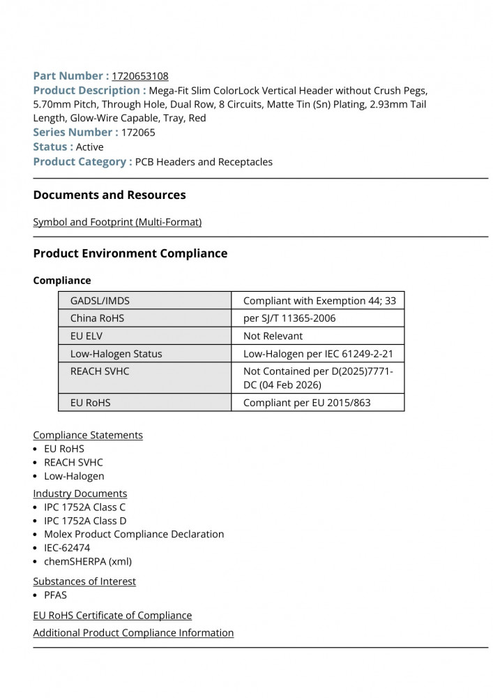 Technical document page 1 for product 1720653108