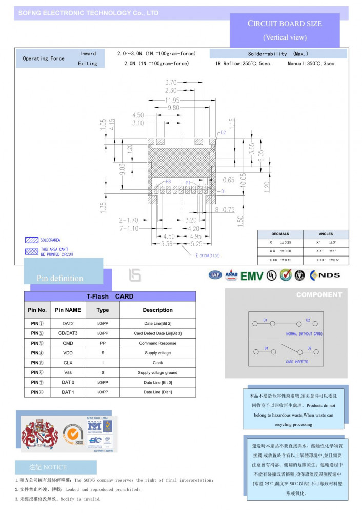 SOFNG TF-008 technical drawing page 2