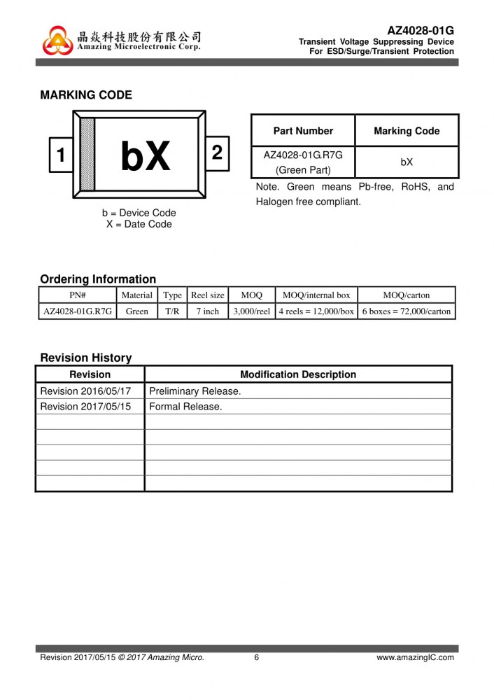 AZ4028-01G datasheet page 6