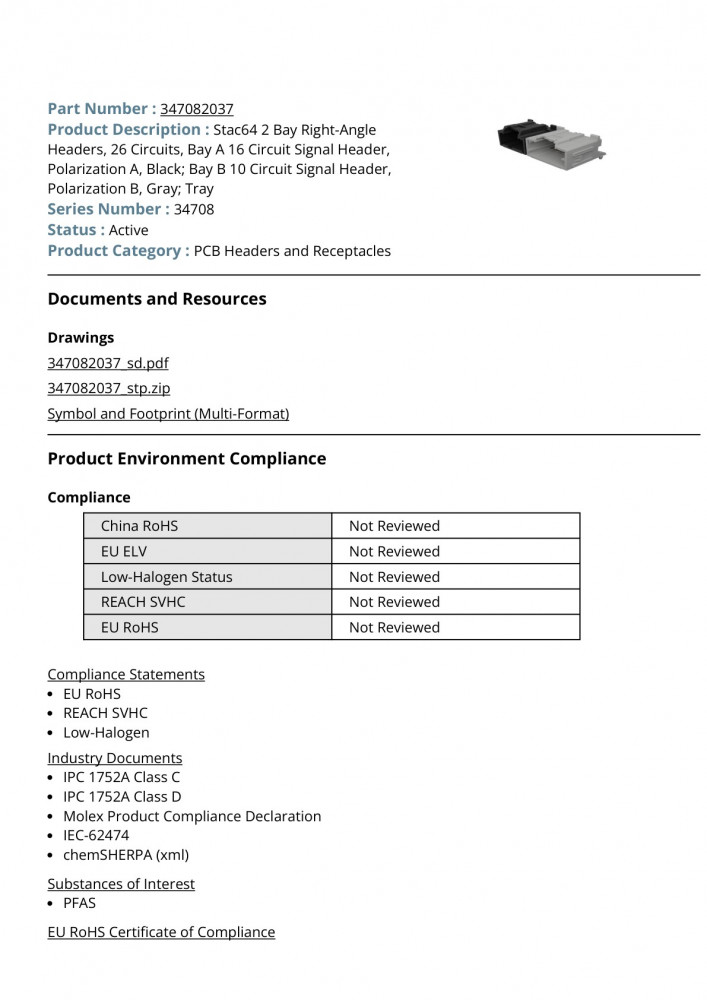 MOLEX 347082037 technical document image 1