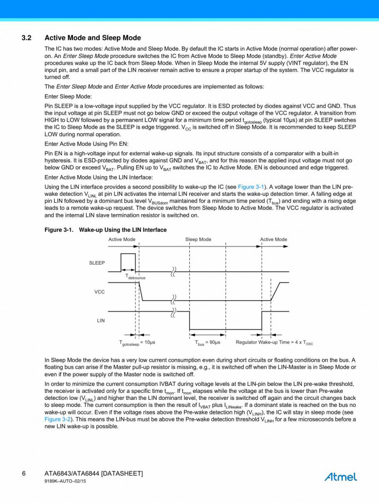 ATA6844 datasheet page 6