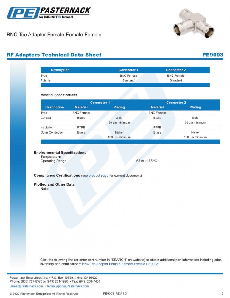 PE9003 technical document page 2