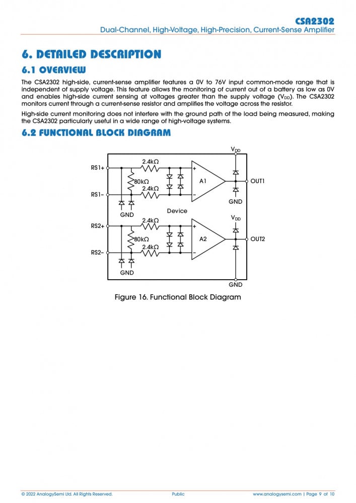 CSA2302 datasheet page 9