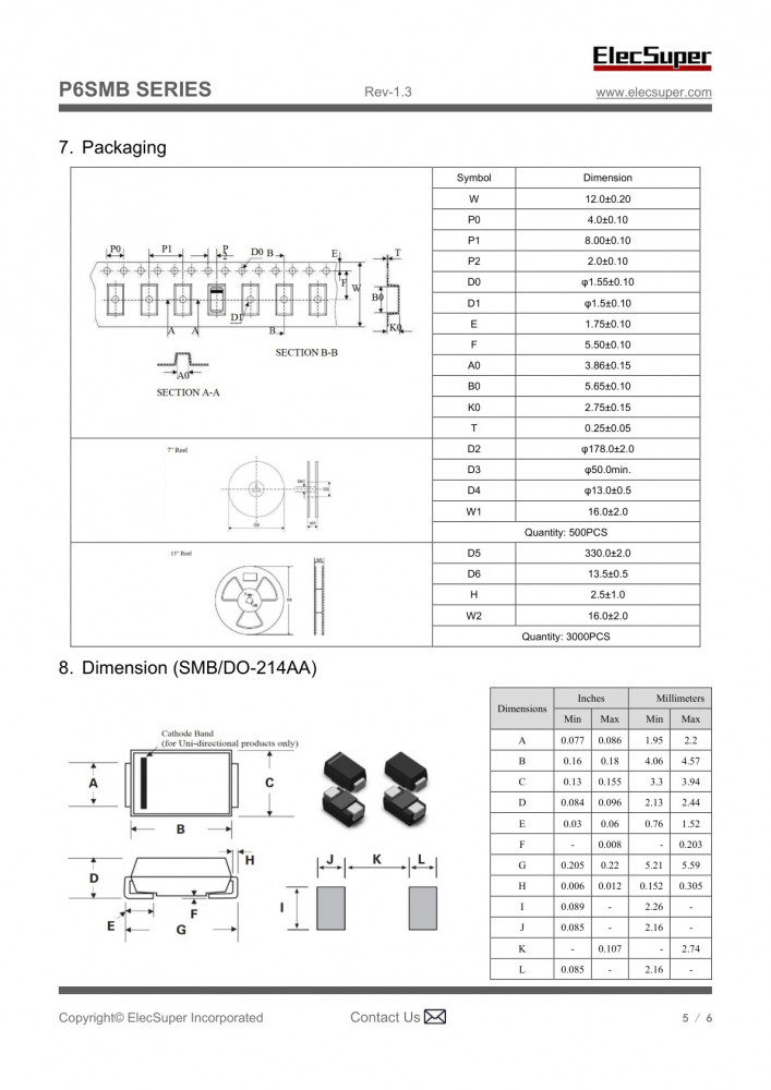ElecSuper P6SMB series datasheet page 5