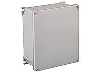 Enclosure, Die-cast Aluminum, S-8000 Series, with External Mounting Flanges, 189 x 167 x 80mm Outside Dimensions, Grey RAL 9006 for sale