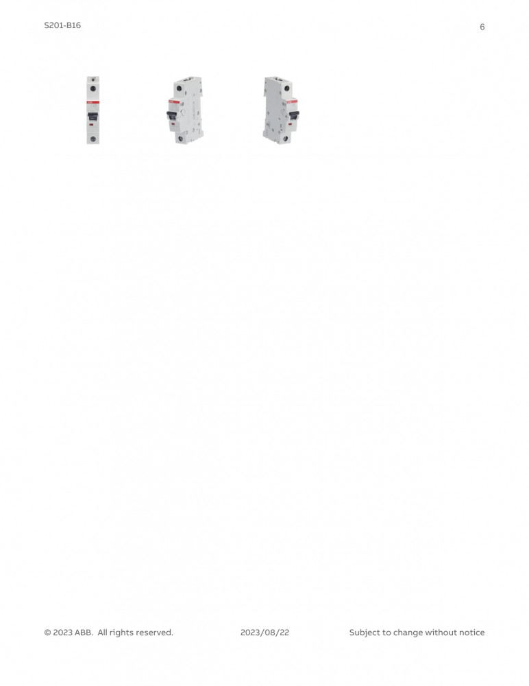 ABB S201-B16 technical document page 6
