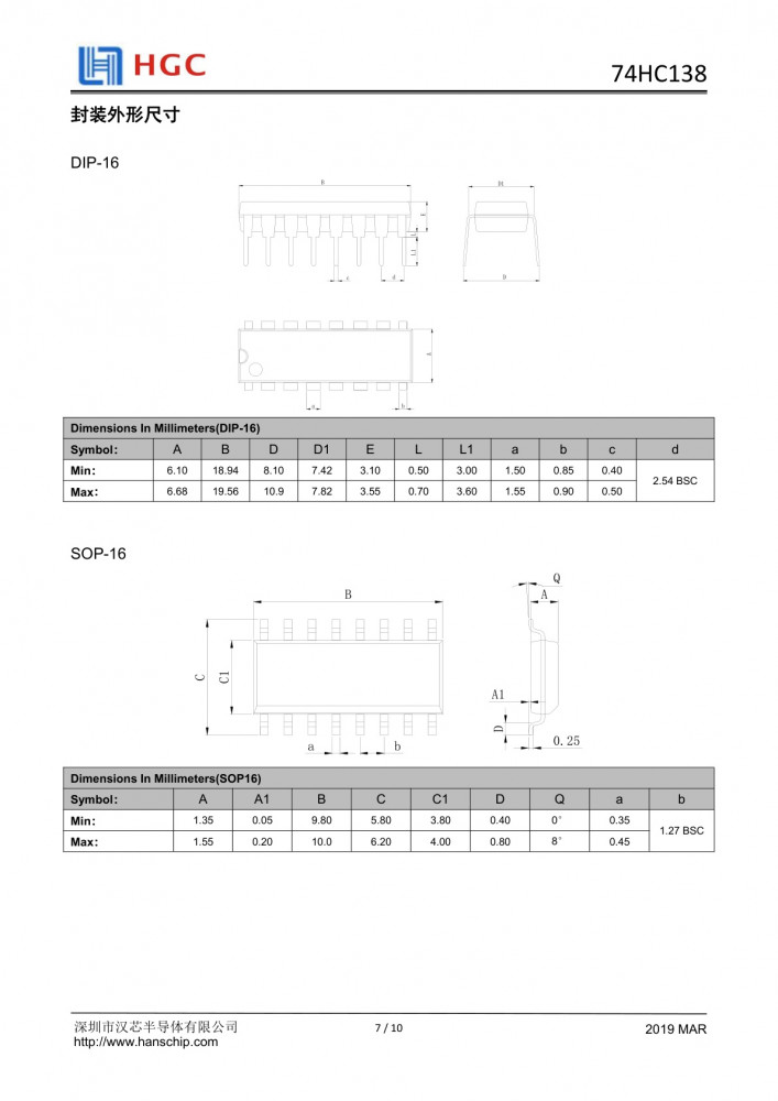 74HC138DRG datasheet page 7