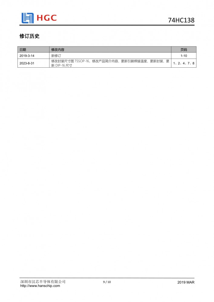 74HC138DRG datasheet page 9