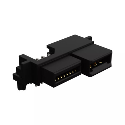 EXTreme LPHPower Receptacle Header, Right-Angle, 2 Power Contacts, 16 Signal Contacts, Select Gold (Au) Plating, for 1.57mm Thick PC Board, with Press-fit Plastic Pegs for sale