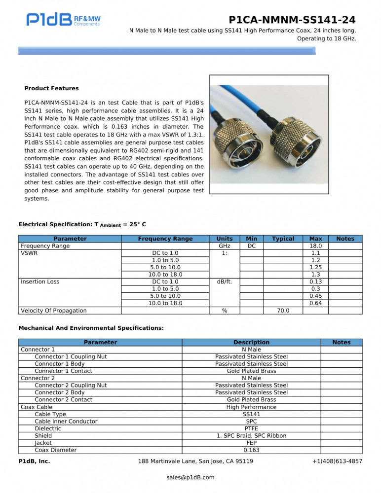 P1CA-NMNM-SS141-24 product documentation page 1