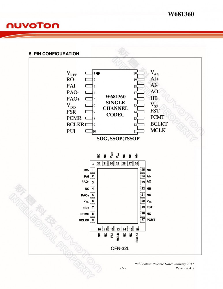 W681360 datasheet page 6